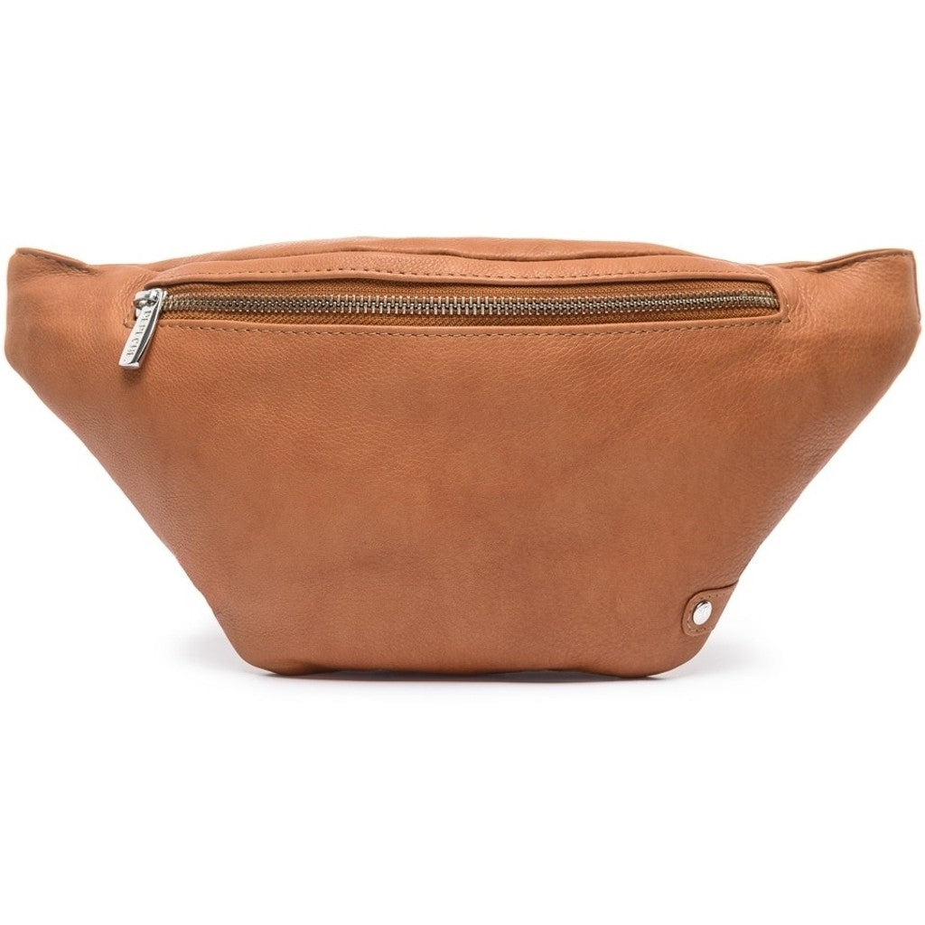 Læder bumbag i klassisk design / 12556 - Cognac